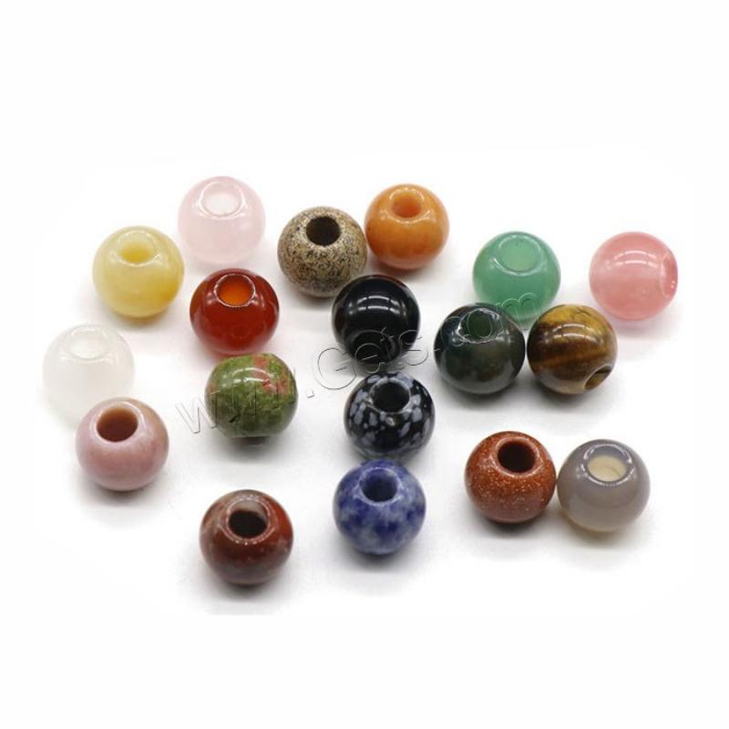 Gemstone Large Hole Bead Round DIY - Milky Way Jewelry